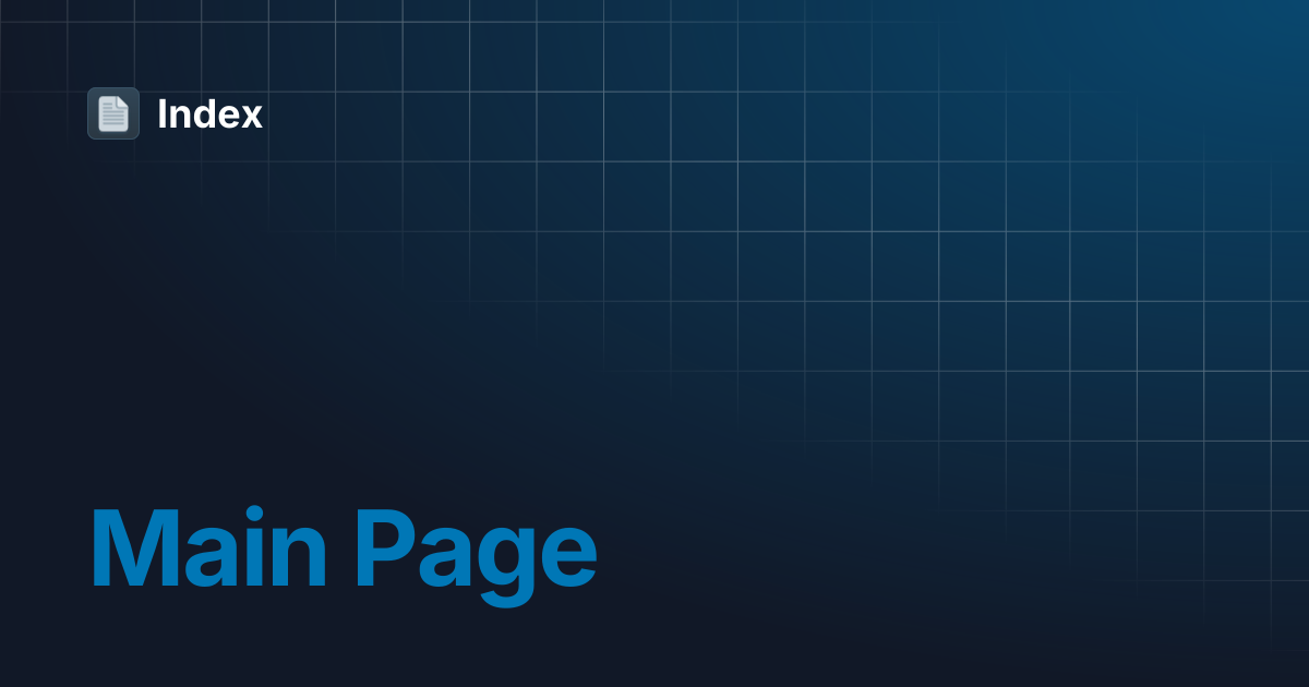 Main Page | Index